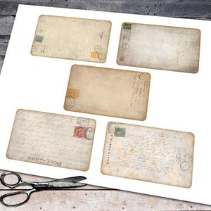 Vintage Editable Card, Blank Card, Card Collage Sheet, Digital Card ...