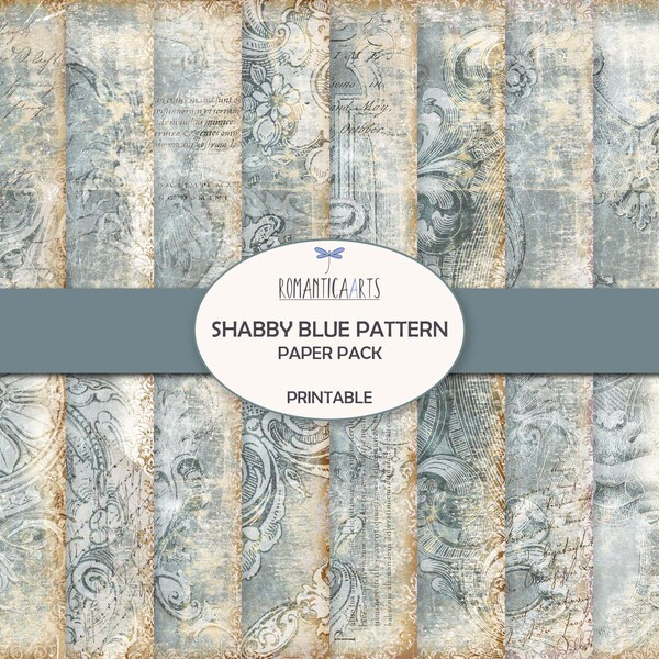 Blue Pattern Paper - Etsy