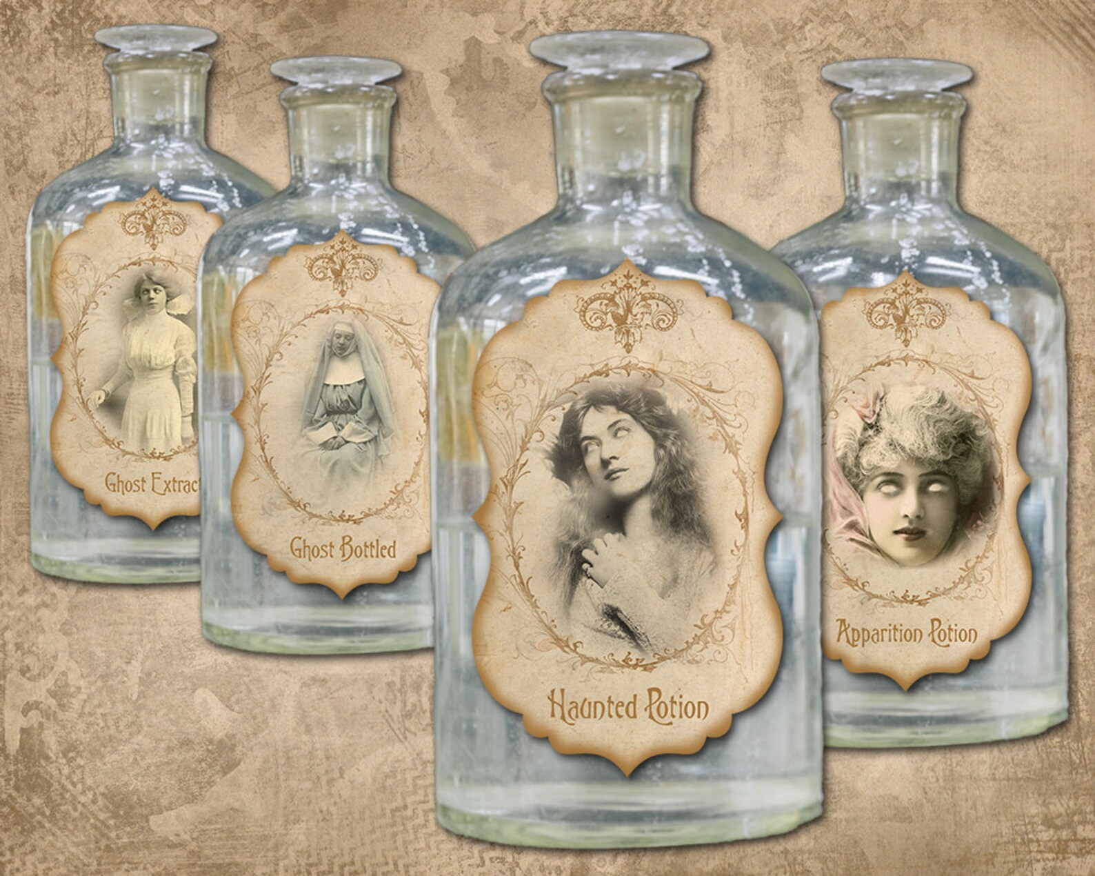 Halloween Ghosts Labels for Apothecary Jars Printable Spooky - Etsy