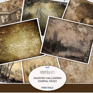 Haunted Halloween Journal Pages, Creepy Halloween Digital Papers ...