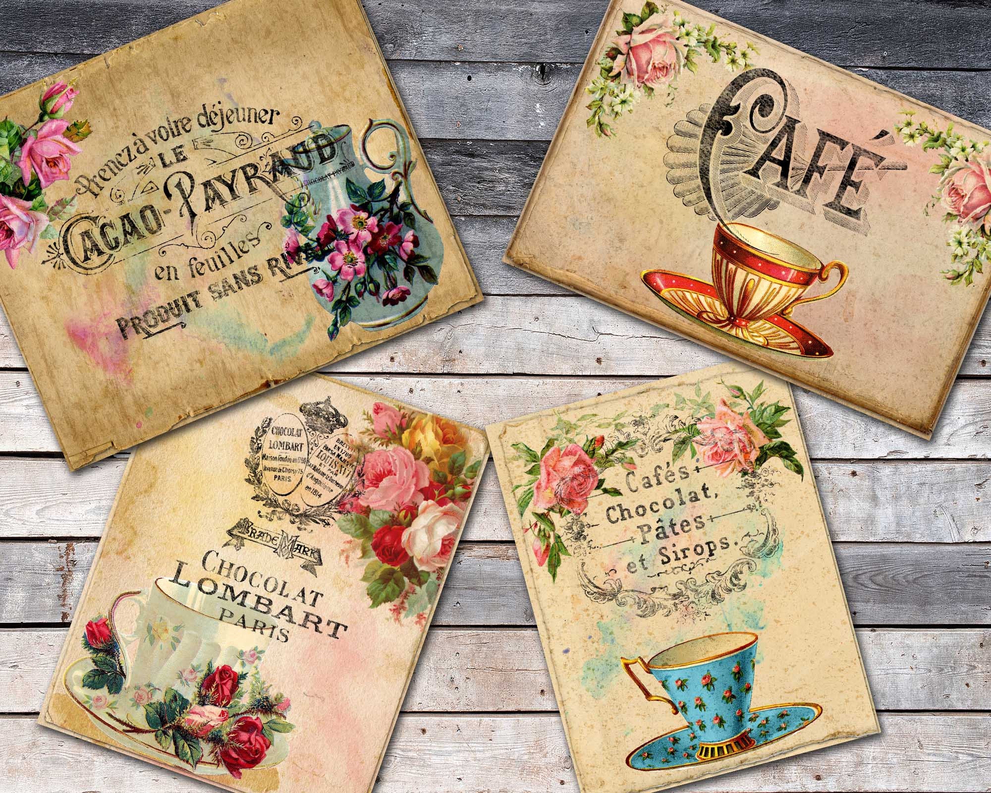 Tea Party Ephemera Papers Tea Paper Pack Coffee and Tea - Etsy