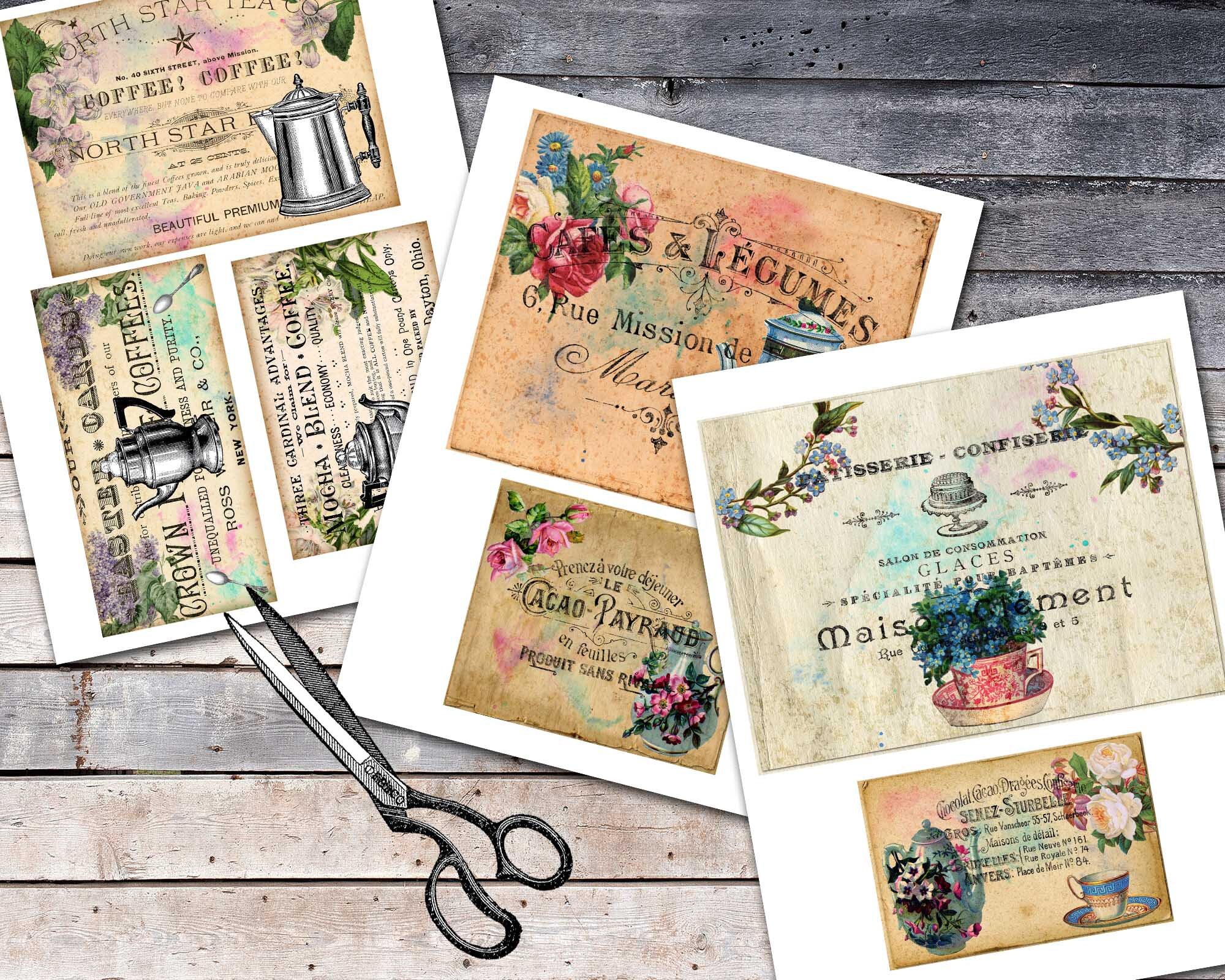 Tea Party Ephemera Papers Tea Paper Pack Coffee and Tea - Etsy