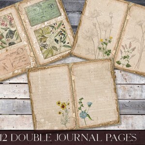 Botanical Journal Kit, Shabby Botanical, Vintage Botanical, Garden ...