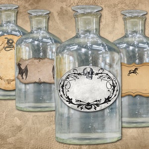 Halloween Editable Apothecary Labels, Creepy Digital Potion Labels ...