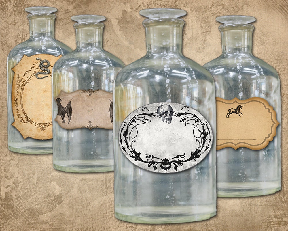 Halloween Editable Apothecary Labels Creepy Digital Potion | Etsy