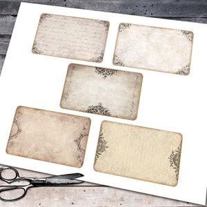 Vintage Editable Card, Blank Card, Card Collage Sheet, Digital Card ...