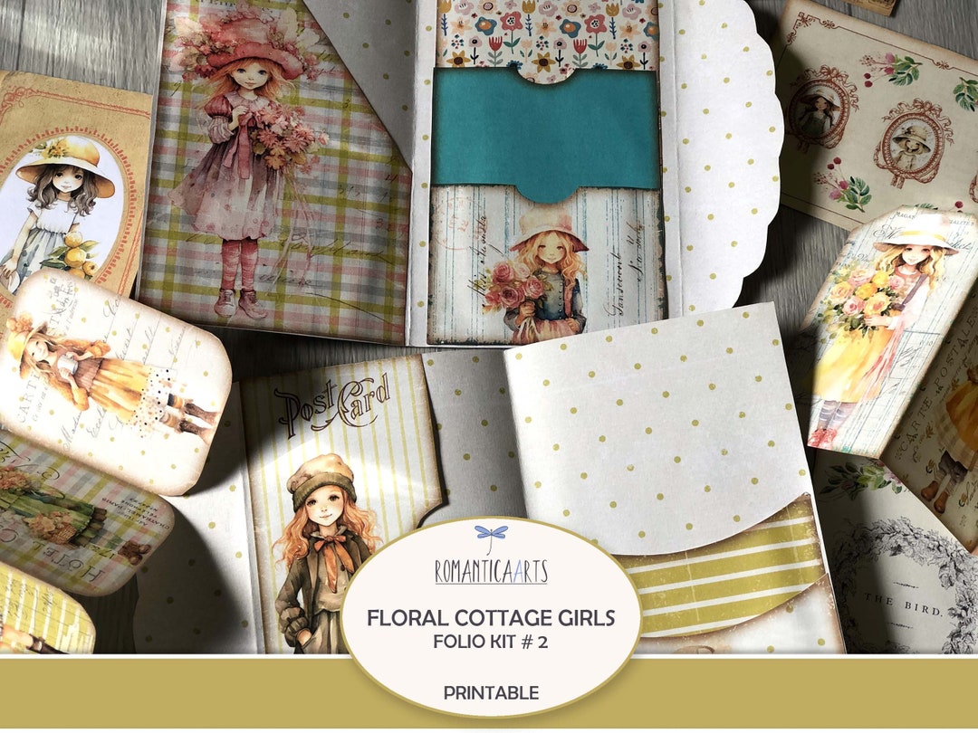 Floral Cottage Girls Folio Kit, Cozy Cottage Printable, Cute File ...