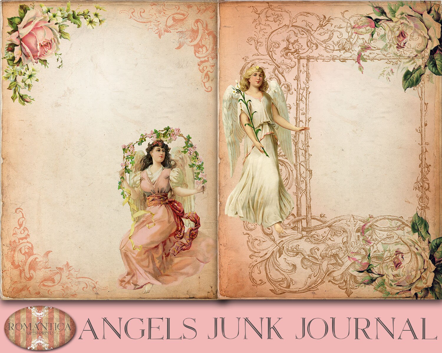 Angels Journal Kit Digital Prayer Journal Victorian - Etsy