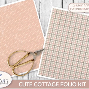 Cute Cottage Folio Kit, Tri Fold Folio Kit, Cottage Girls, Shabby Folio ...