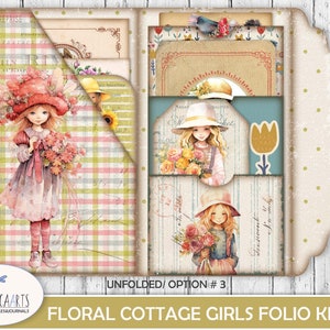 Floral Cottage Girls Folio Kit, Cozy Cottage Printable, Cute File ...