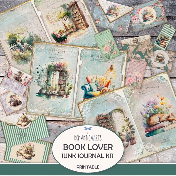 Library Junk Journal - Etsy