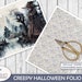 Creepy Halloween Folio Kit, Spooky Tri Fold Folio, Folio Pocket, Loaded Folder, Halloween ...