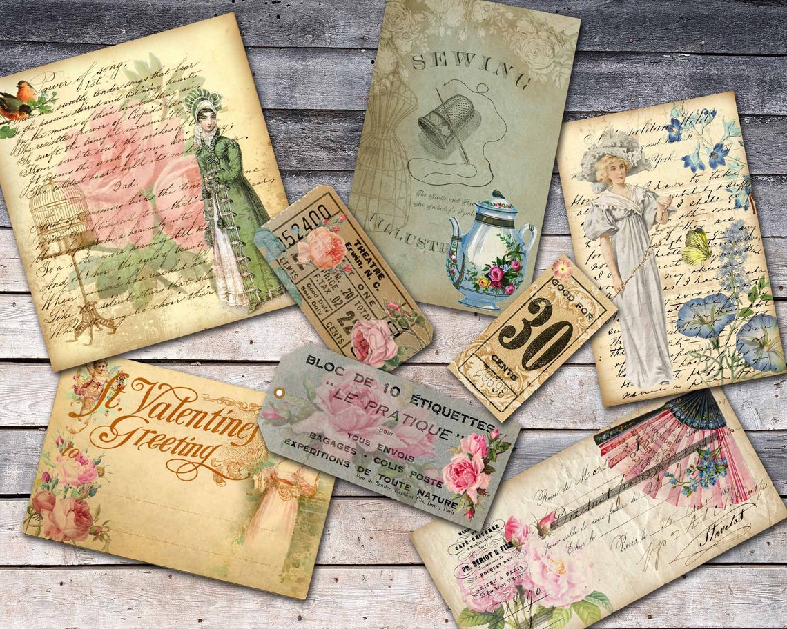Jane Austen Ephemera Paper Pack Austen Bundle Austen Scraps - Etsy
