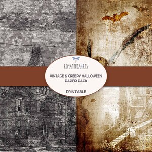 Digital Halloween Printable Paper Pack, Creepy Paper for Crafting ...