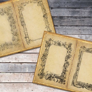 Vintage Frame Journal Pages Layered Page Shabby Frame Paper - Etsy