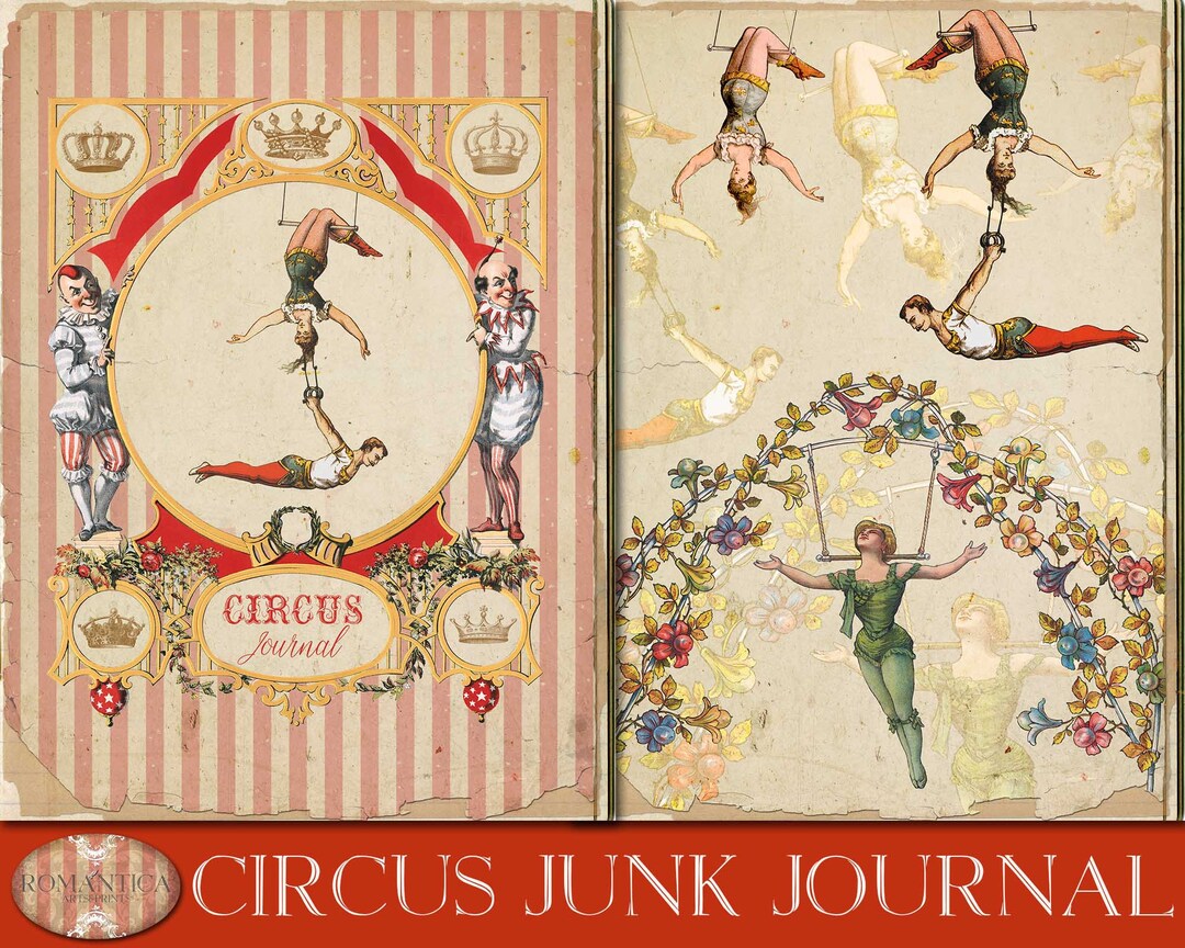Vintage Circus Journal Kit, Circus Ephemera, Victorian Performers ...
