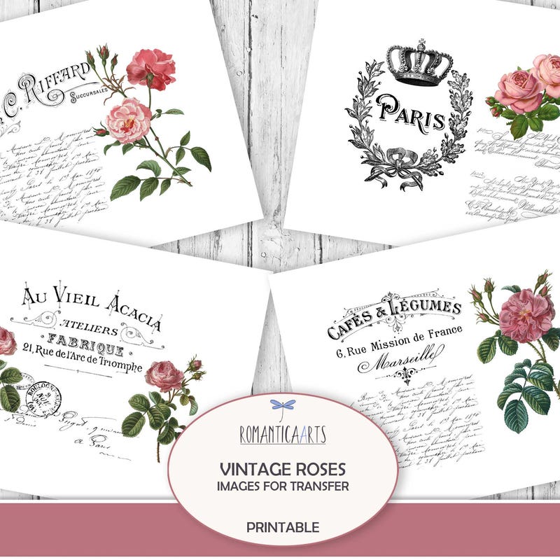 Rose Transfers - Etsy