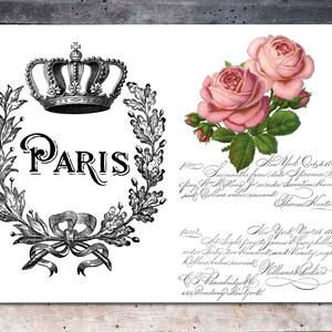 Digital Roses Images for Transfer, Printable Floral Images for Transfer ...