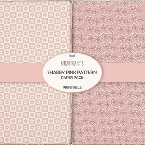 Shabby Pink Pattern Papers, Pink Wallpaper, Decorative Paper ...