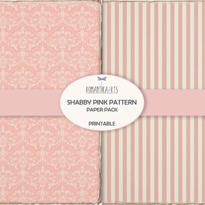 Shabby Pink Pattern Papers, Pink Wallpaper, Decorative Paper ...