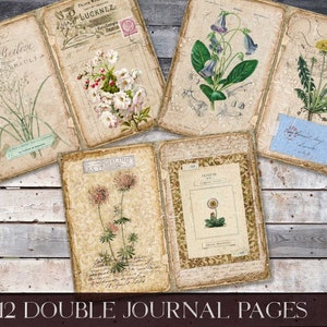 Botanical Journal Kit, Shabby Botanical, Vintage Botanical, Garden ...