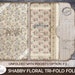 Shabby Floral Folio, Junk Journal Printable, Tri Fold Folio Kit, Happy ...