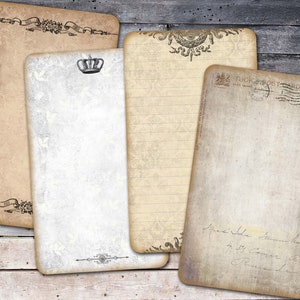 Vintage Editable Card, Blank Card, Card Collage Sheet, Digital Card ...