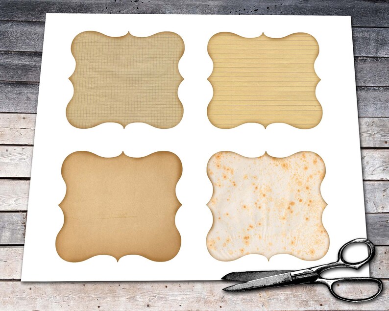 Editable Blank Vintage Labels Blank Jar Labels Shabby Labels - Etsy