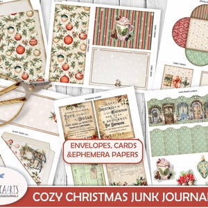 Cozy Christmas Junk Journal Printable Kit, Festive Digital Christmas ...