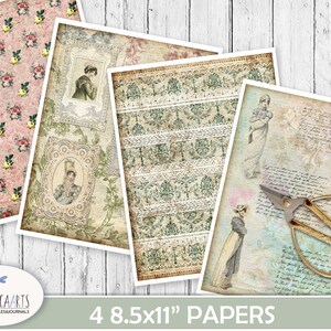 Jane Austen Journal Kit, Regency Women, Jane Austen Paper, Regency ...