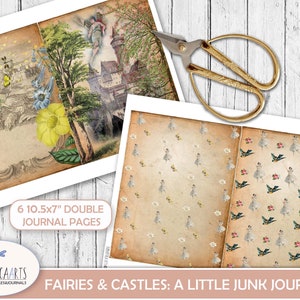 Fairies and Castles Journal, Digital Junk Journal Kit, Fairy Scrapbook ...