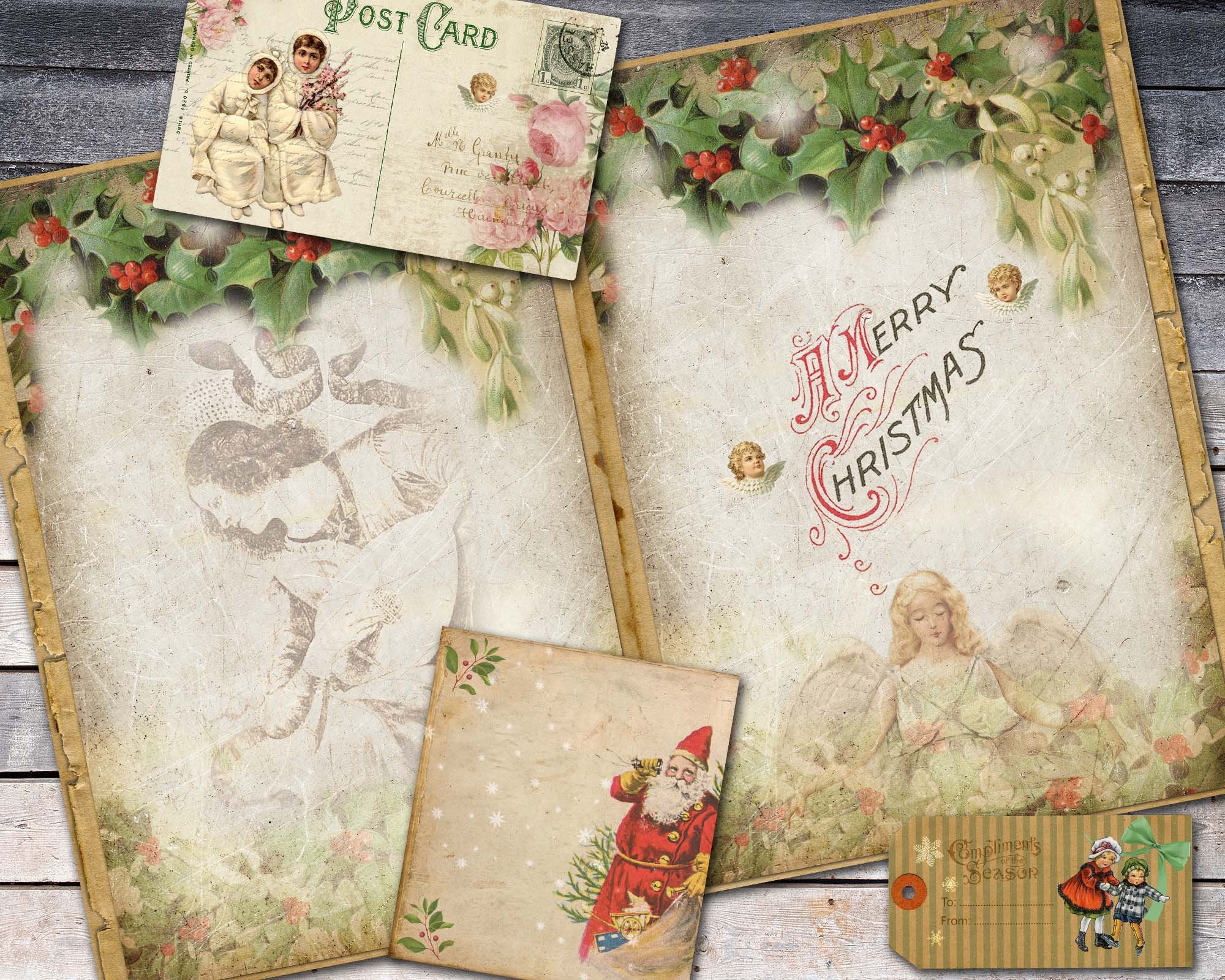 Digital Christmas Journal Kit Winter Holidays Journal | Etsy