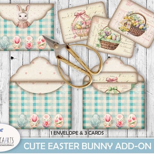 Cute Easter Bunny Add-on Kit, Easter Journal Ephemera, Bunny Journaling ...