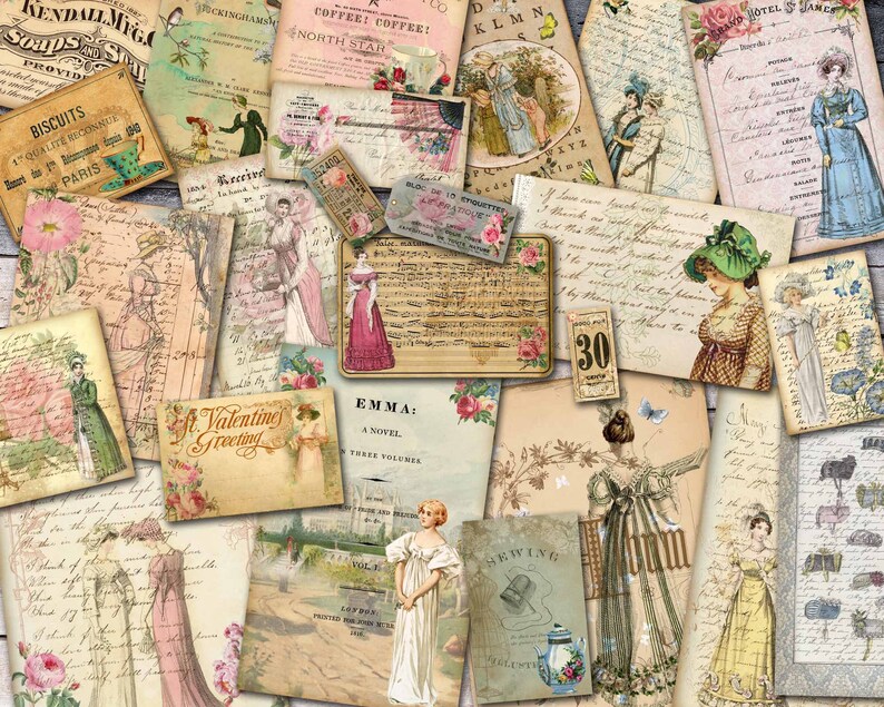Jane Austen Ephemera Paper Pack Austen Bundle Austen Scraps - Etsy