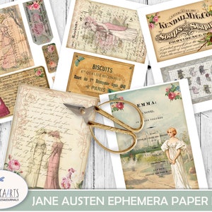 Jane Austen Ephemera Paper Pack, Austen Bundle, Austen Scraps, Jane ...