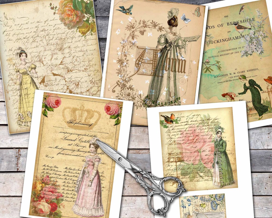 Jane Austen Ephemera Paper Pack Austen Bundle Austen Scraps - Etsy