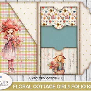 Floral Cottage Girls Folio Kit, Cozy Cottage Printable, Cute File ...