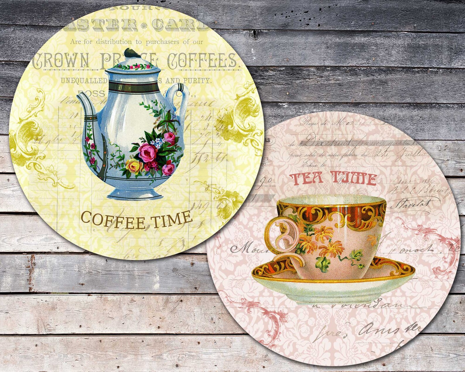 Tea Round Tags Tea Party Paper Teapot and Cup Journal - Etsy