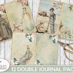Jane Austen Journal Kit, Regency Women, Jane Austen Paper, Regency ...