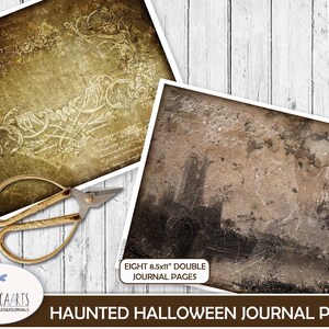 Haunted Halloween Journal Pages, Creepy Halloween Digital Papers ...