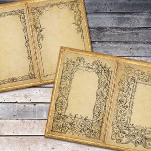 Vintage Frame Journal Pages Layered Page Shabby Frame Paper - Etsy