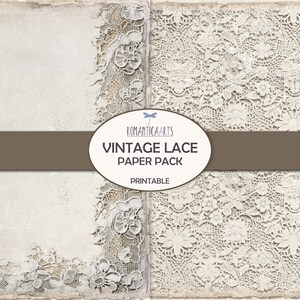 Tattered Lace Printable Paper, Vintage Lace Digital, Pastel Digital ...