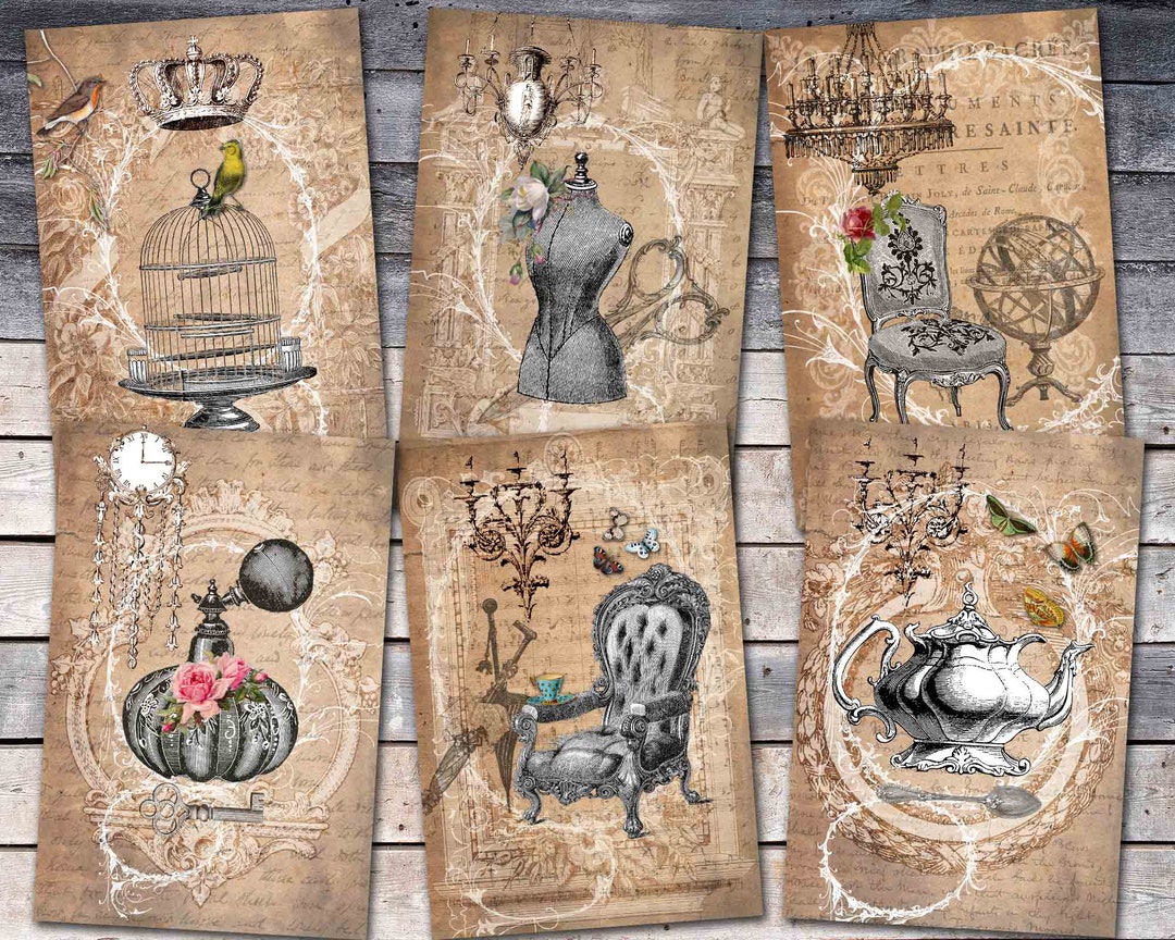 Victorian Printable Pages for Journal, Victorian Ephemera Papers for ...