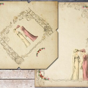 Digital Jane Austen Stationery Kit, Austen Writing Papers, Regency ...