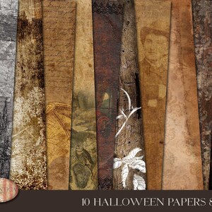 Digital Halloween Printable Paper Pack, Creepy Paper for Crafting ...