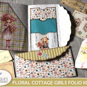 Floral Cottage Girls Folio Kit, Cozy Cottage Printable, Cute File ...