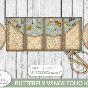 Butterfly Wings Folio Kit, Butterfly Digital Junk Journal, Shabby Four ...