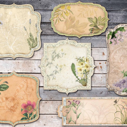 Editable Botanical Labels Write on Floral Labels Botanical - Etsy