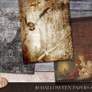 Digital Halloween Printable Paper Pack, Creepy Paper for Crafting ...