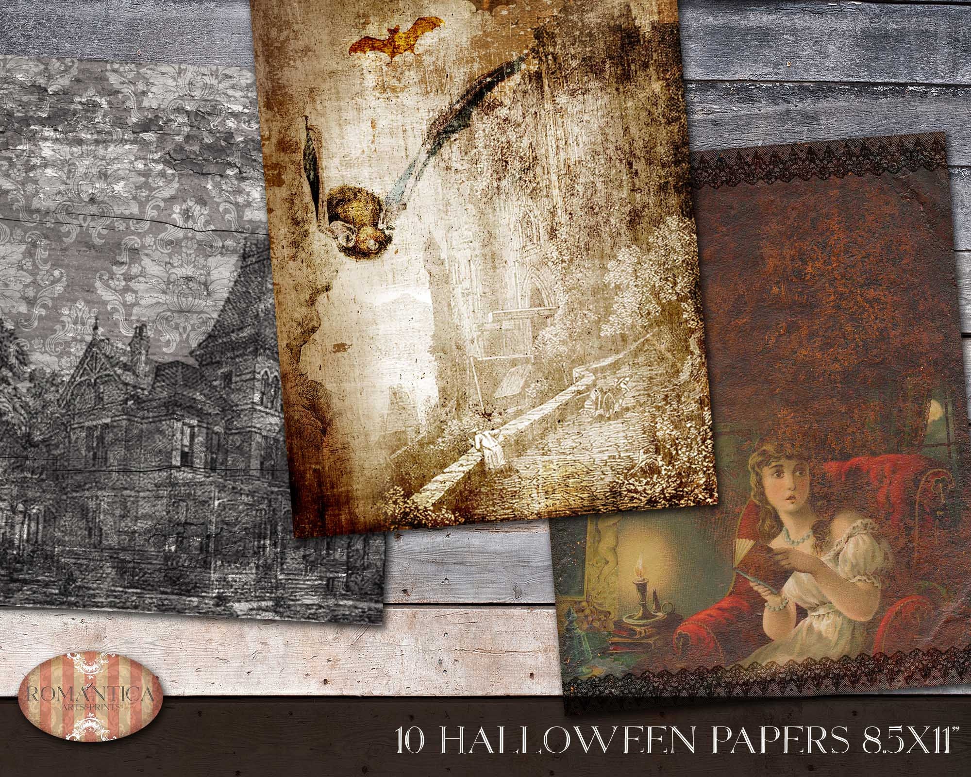 Digital Halloween Printable Paper Pack Creepy Paper for - Etsy UK